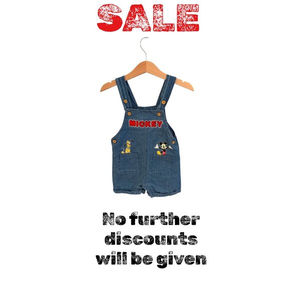 Disney | One Pieces | Disney Baby Mickey Mouse Denim Overalls 69m Blue ...